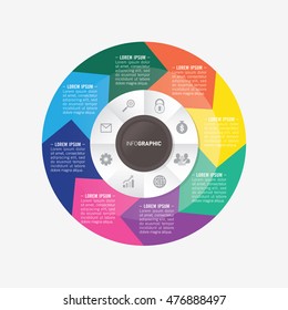 Infographic Template Pie Charts 8 Steps Stock Vector (Royalty Free ...