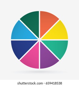 Infographic Template Pie Charts 8 Steps Stock Vector (Royalty Free ...