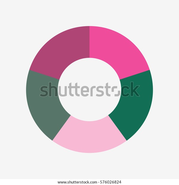 Infographic Template Pie Pink Green Charts Stock Vector (Royalty Free ...