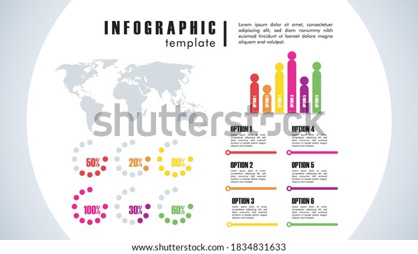 Infographic Template Statistics Earth Planet Maps Stock Vector (Royalty ...