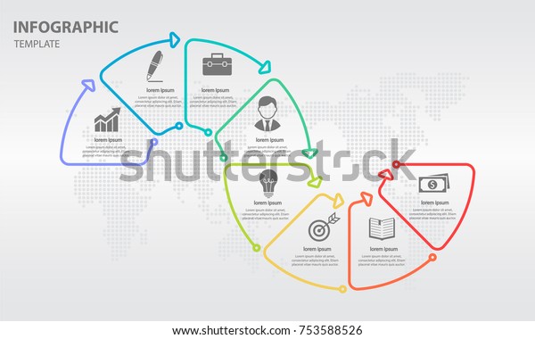 Infographic Thin Line Design 8 Options Stock Vector (Royalty Free ...