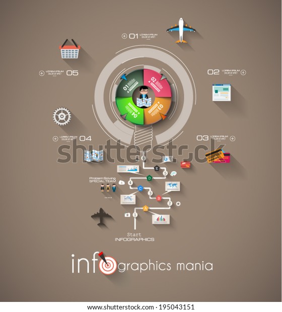 Infographic Timeline Gear Mechanic Concept Product Stock Vector ...