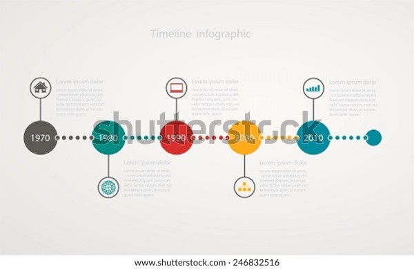 Infographic Timeline Icons Step By Step Stock Vector (Royalty Free ...
