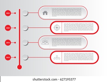 Infographic Timeline On White Background Vector Stock Vector (Royalty ...