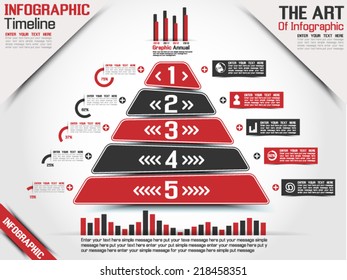 Infographic Timeline Pyramid Stock Vector (Royalty Free) 218458351 ...