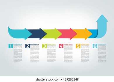 Infographic Timeline Report Template Chart Scheme: Vector có sẵn (miễn ...