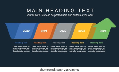 Infographic Timeline Vector Illustration Circle Shaped Stock Vector ...