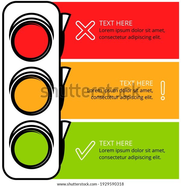 Infographic Traffic Light Sign Line Art Stock Vector (Royalty Free ...