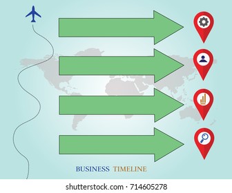 Infographic Trip Timeline Stock Vector (Royalty Free) 714605278 ...