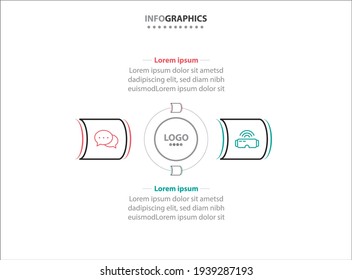 Infographic Two Element Vector Illustration Vector Stock Vector ...