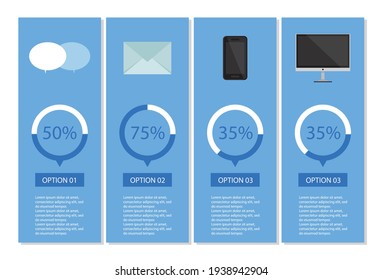 Infographic Various Communication Channels Vector Illustration Stock ...