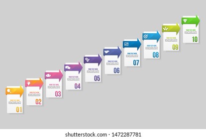 Infographic Vector Design Template 10 Options Stock Vector (Royalty ...