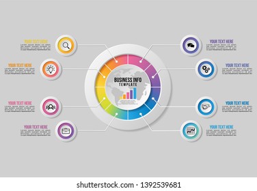 Infographic Vector Design Template Business Data Stock Vector (Royalty ...