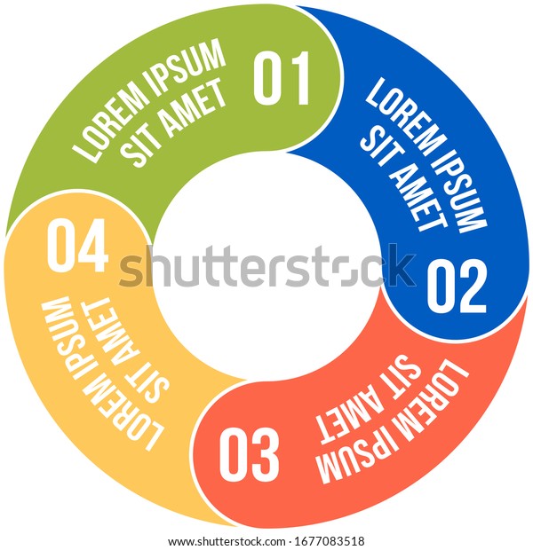 Infographic Vector Four Stages Full Color Stock Vector (Royalty Free ...