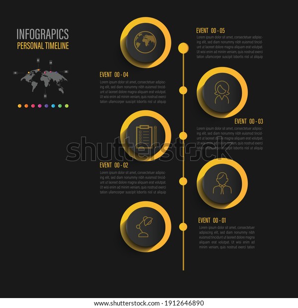 Infographic Vector Illustration Partition Color Gradient Stock Vector ...