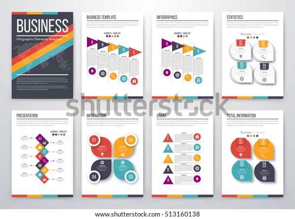 Infographic Vector Set Business Graphics Brochures Stock Vector ...