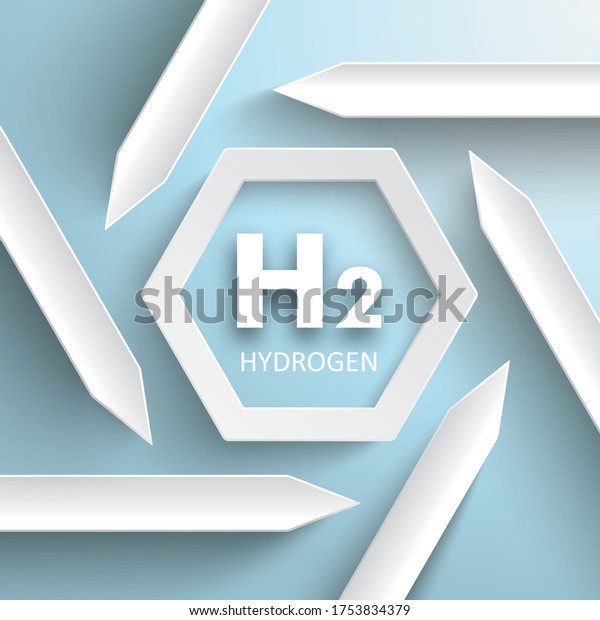 Infographic White Arrows Text H2 Hydrogen Stock Vector (Royalty Free ...