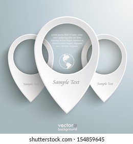 Infographic White Location Marker On Grey Stock Vector (Royalty Free ...