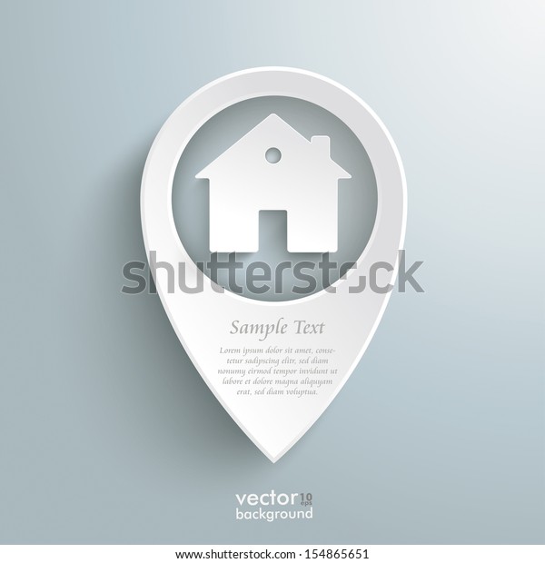 Infographic White Location Marker On Grey Stock Vector (Royalty Free ...