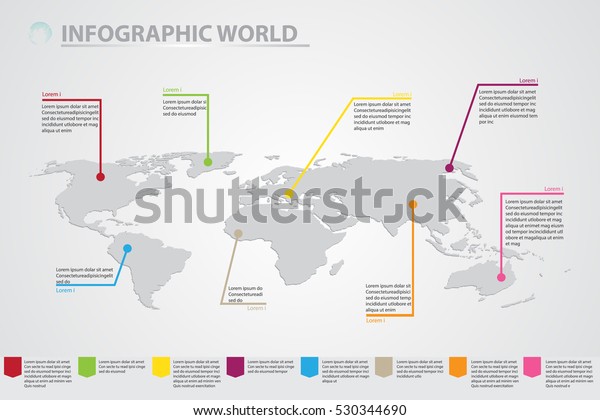 Infographic World Color Background Vector Stock Vector (Royalty Free ...
