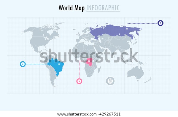 80.269 Map with highlighted countries: immagini, foto stock e grafica ...