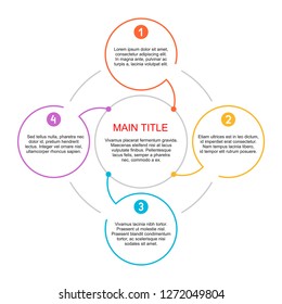 Infographics 4 Steps Four Points Colorful Stock Vector (Royalty Free ...