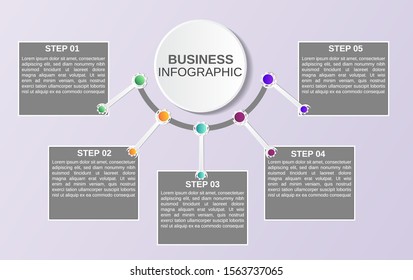 Infographics 5 Options Template Vector Illustration Stock Vector ...
