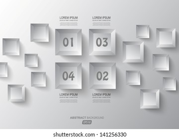 Infographics Abstract Geometric Squares Data Vector Stock Vector ...