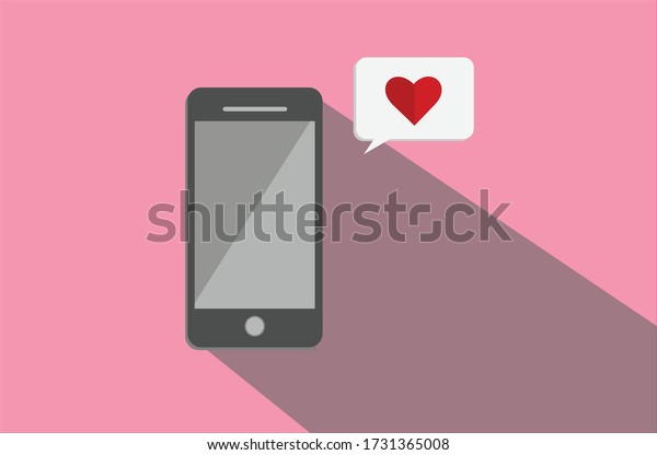 Infographics Application Heart Notification Smartphone Display Stock ...