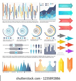 Infographics Arrowheads Charts Information Vector Arrows Stock Vector ...