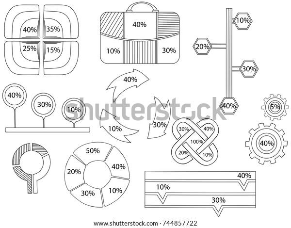 Infographics Business Accounting Vector Coloring Book Stock Vector ...