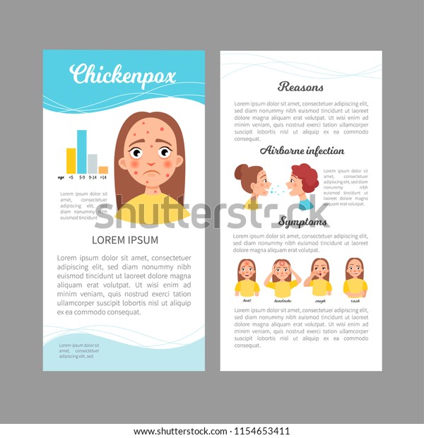 Infographics Chicken Pox Statistics Causes Treatment 库存矢量图（免版税 ...