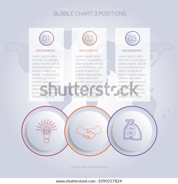 Infographics Color Bubble Chart Template 3 Stock Vector (Royalty Free ...