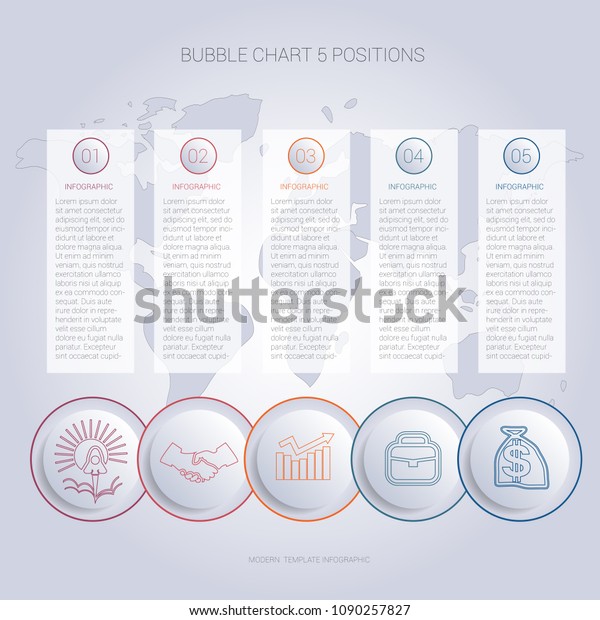 Infographics Color Bubble Chart Template 5 Stock Vector (Royalty Free ...