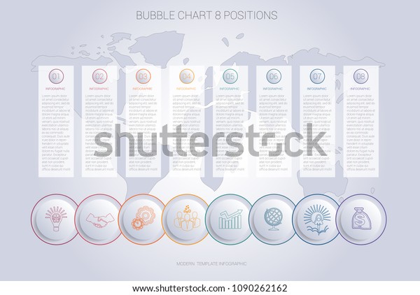 Infographics Color Bubble Chart Template 8 Stock Vector (Royalty Free ...