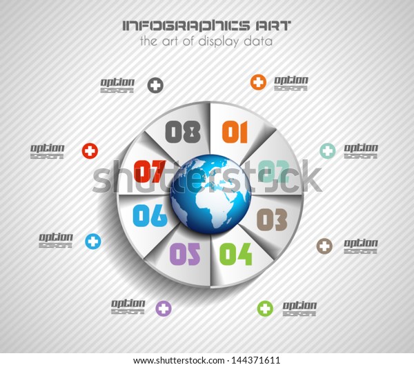 Infographics Concept Background Display Your Data Stock Vector (Royalty ...