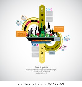Infographics Concept City Background Stock Vector (Royalty Free ...