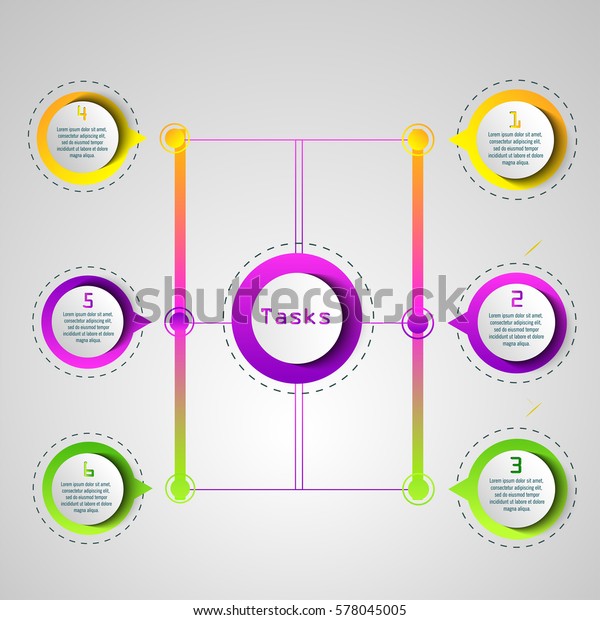 Infographics Conceptual Design Plan Goals Objectives Stock Vector ...
