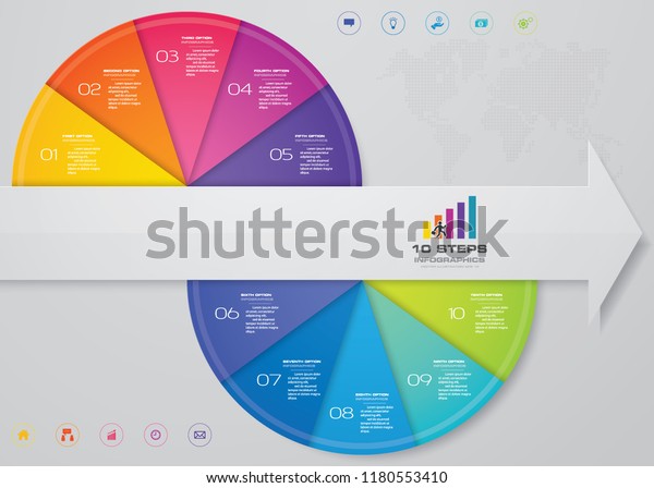 Infographics Design 10 Steps Arrow Timeline Stock Vector (Royalty Free ...