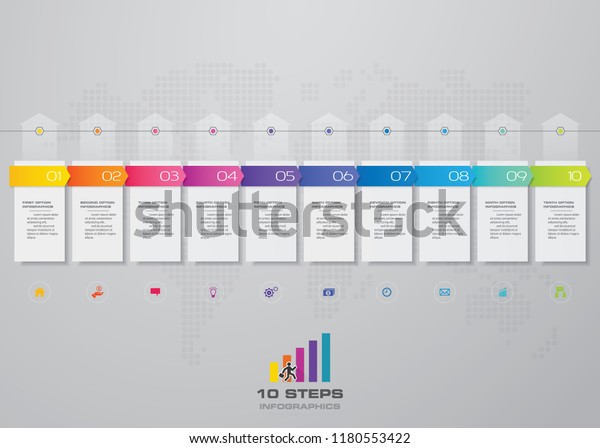 Infographics Design 10 Steps Timeline Data Stock Vector (Royalty Free ...