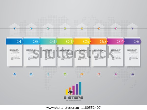Infographics Design 8 Steps Timeline Data Stock Vector (Royalty Free ...