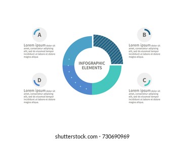 Gráfico de processo azul Infográfico e: vetor stock (livre de direitos ...