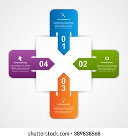 Infographics Design Colored Paper Bookmarks Vector Stock Vector ...