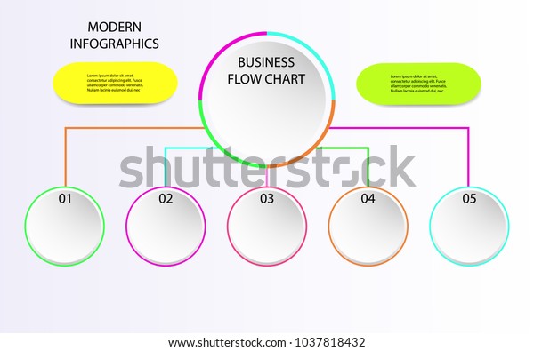 Infographics Design Flow Charts Vector Illustration Stock Vector ...