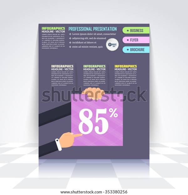 Infographics Design Flyer Numbered Banner Icon: เวกเตอร์สต็อก (ปลอดค่า ...