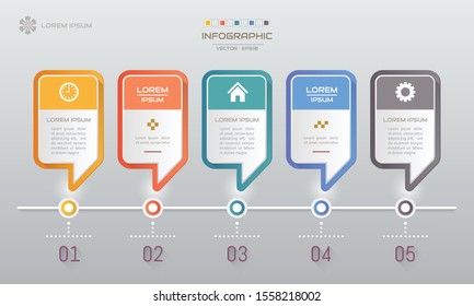 Infographics Design Template Icons Process Diagram Stock Vector ...