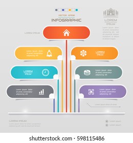 Infographics Design Template Icons Process Diagram Stock Vector ...