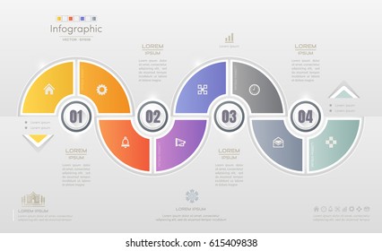 Infographics Design Template Icons Process Diagram Stock Vector ...