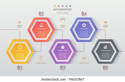 Infographics Design Template Icons Process Diagram Stock Vector ...