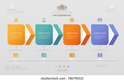Infographics Design Template Icons Process Diagram Stock Vector ...